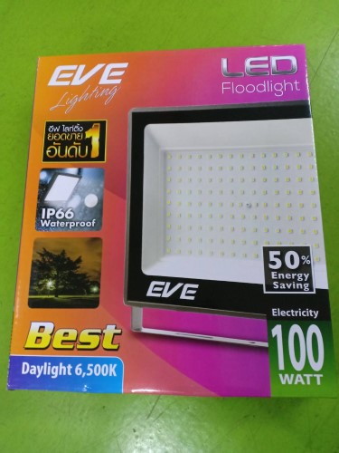 EVE LED FLOODLIGHT BEST 100WATT DAYLIGHT 6,500K ราคา 600 บาท