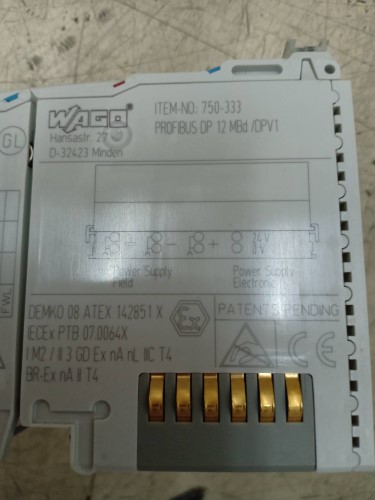 WAGO 750-333 PROFIBUS DP 12 MBD / DPV1 BUS CONNECTOR ราคา 8,800 บาท