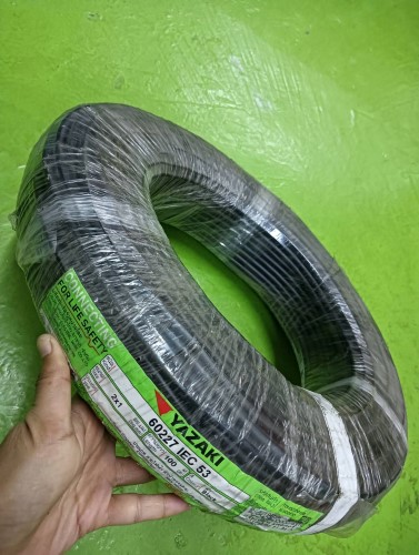 สายไฟ YAZAKI VCT 2X1 SQ.MM. ( 60227 IEC53 ) BLACK 100M. 1 ROLL ราคา 2,261.00 บาท