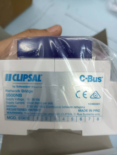 CLIPSAL C-BUS DIN NETWORK BRIDGE MODEL: 5500NB C-BUS-2 15-36VDC 18MA 37 ...