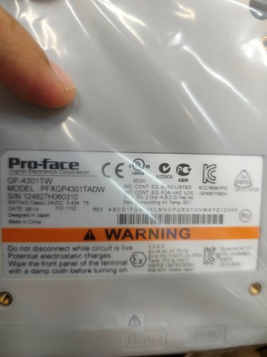PRO FACE MODEL: PFXGP4301TADW ELECHMI4301TW57 HMI GP-4301TW 5.7 ราคา 16,200 บาท