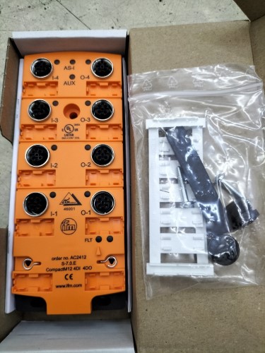 IFM ASI MODULE INPUT/OUTPUT COMPACT 4D1 4DO M12 MODEL: AC2412 10-30VDC ...