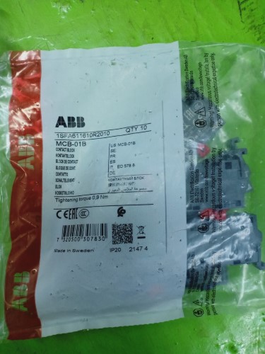 ABB MCB-01B CONTACT BLOCK ราคา 300 บาท
