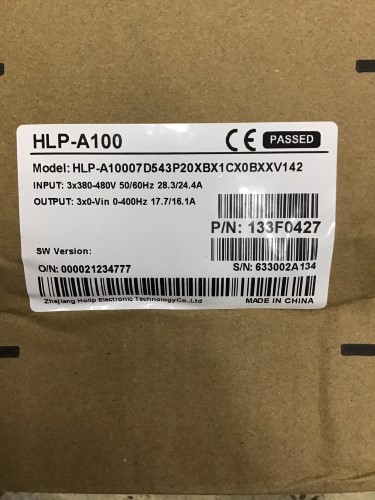 HOLIP INVERTER HLP-A10007D543 380VAC-480V ราคา 15,450 บาท