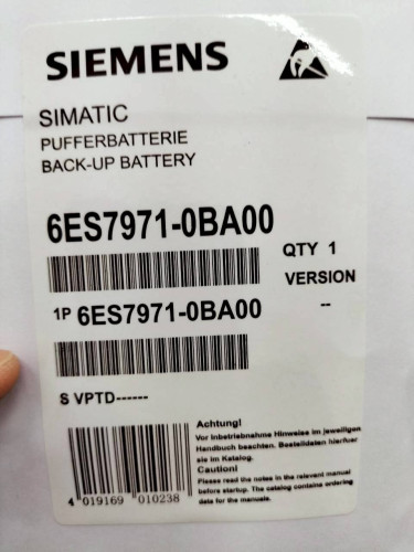 SIEMENS BATTERYBACKUP MODEL: 6ES7971-0BA00 BATTERY 3.6/1.9AH ราคา 700. ...