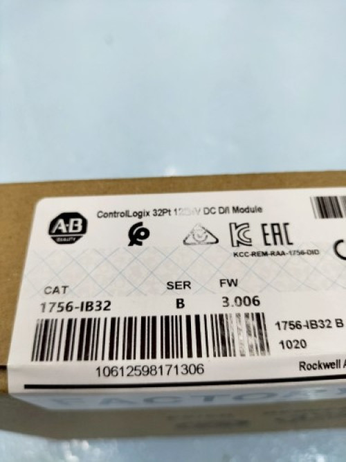 ALLEN-BRADLEY MODEL: 1756-IB32 CONTROLLOGIX 32PT 12/24V DC D/I MODULE ...