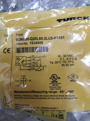 TURCK B2N60H-Q20L60-2LU3-H1151 ราคา 14,968 บาท