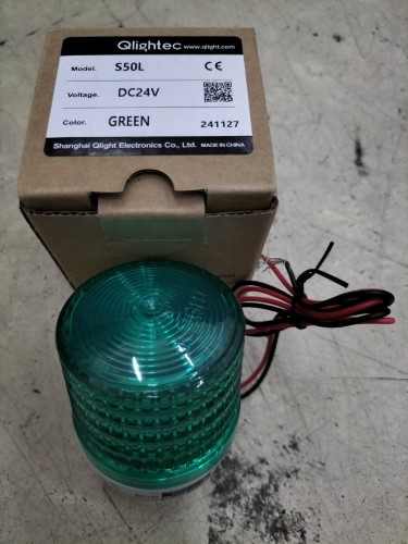 QLIGHTE LED SIGNAL LIGHT MODEL: S50L-24V-G GREEN ราคา 400 บาท