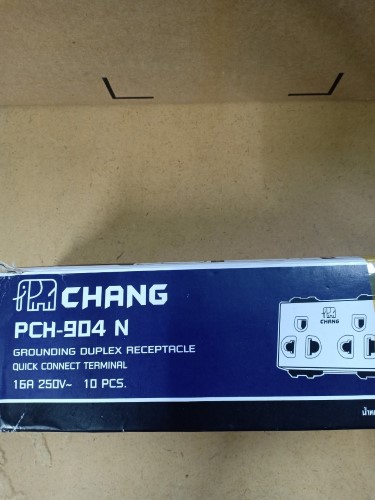 CHANG เต้ารับกราวด์คู่ MODEL: PCH-904N 16A 250V ราคา 35 บาท