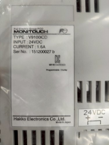 FUJI HAKKO TOUCH SCREEN MONITOUCH MODEL: V9100ICD 24VDC 1.6A ราคา ...