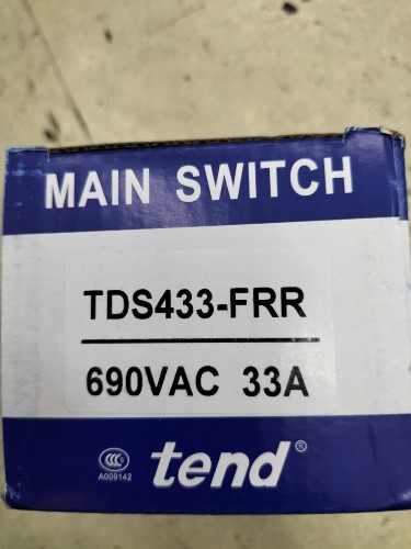 TEND SWITCH MODEL: TDS433-FRR 690VAC 33A ราคา 1,500 บาท