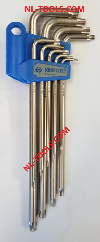 ประแจตัว L ท็อคยาวมีรู,Kingtony 20419PR 9ตัว/ชุด(TMV)(เครื่องมือช่าง)