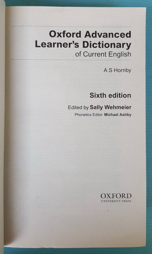 OXFORD Advanced Learner\'s DICTIONARY