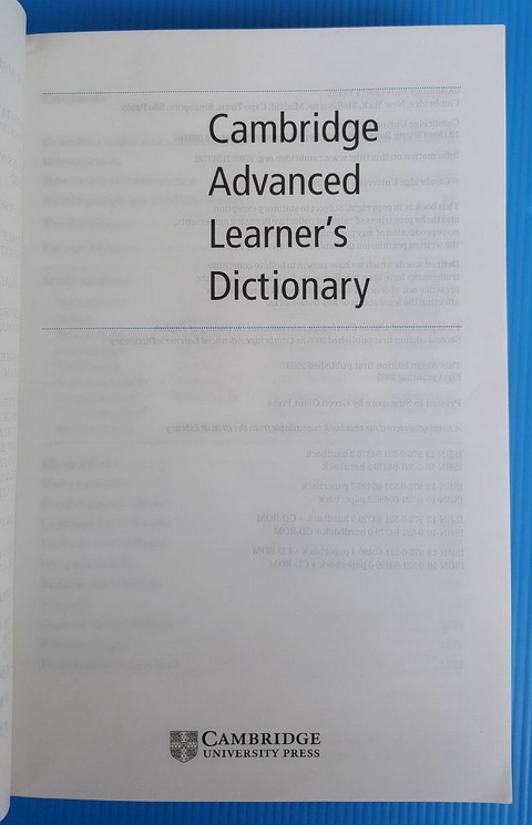 Cambridge Advanced Learner\'s Dictionary