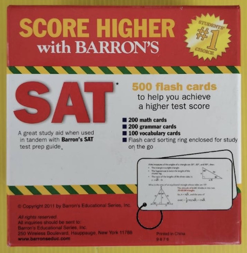 BARRON'S SAT Flash Cards : The Leader in Test Preparation