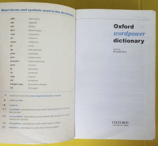 Oxford Wordpower Dictionary for learners of English