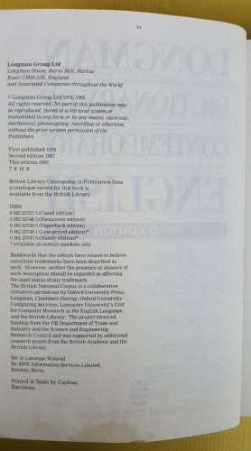 LONGMAN DICTIONARY OF CONTEMPORARY ENGLISH