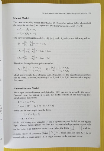 Fundamental Methods of Mathematical Economics by Alpha C. Chiang