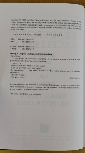 12 Disciplines of LEANDERSHIP EXCELLENCE BY BRIAN TRACY DR.PETER CHEE