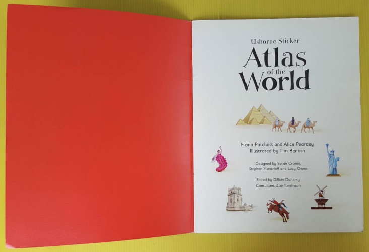 Atlas ot the World Usborne Sticker