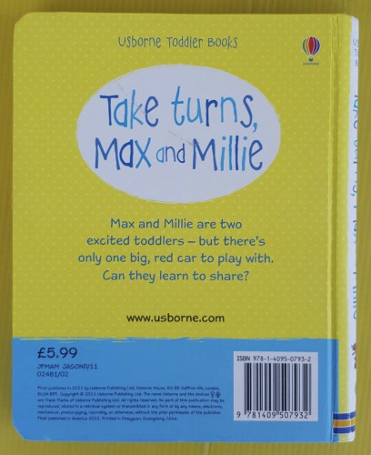 Take turns, Max and Millie