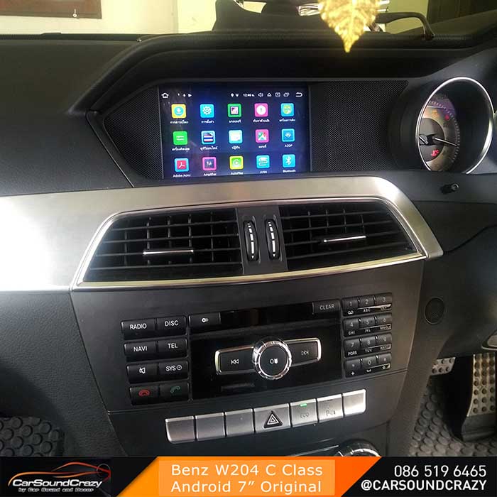 Benz W204 (2012-2014) C class Android 7 นิ้ว ตรงรุ่น ดูเดิมๆ ไม่ดัดแปลง
