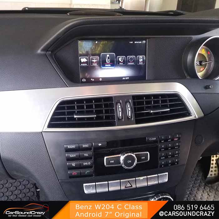 Benz W204 (2012-2014) C class Android 7 นิ้ว ตรงรุ่น ดูเดิมๆ ไม่ดัดแปลง