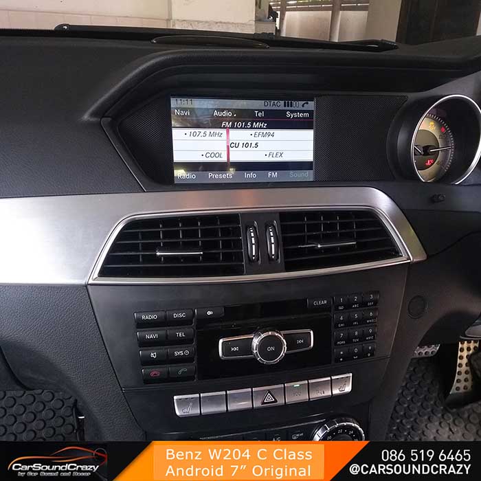 Benz W204 (2012-2014) C class Android 7 นิ้ว ตรงรุ่น ดูเดิมๆ ไม่ดัดแปลง