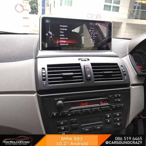 BMW X3 E83 Android 10.2 นิ้ว full HD ตรงรุ่น RAM 8 ROM 128