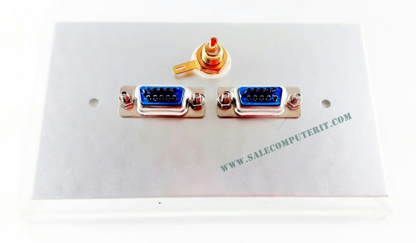 Outlet Plate AMP VGA 2 Port VDO 1 Port