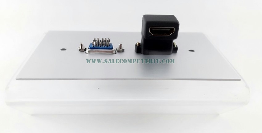 Outlet Plate AMP VGA 1 Port HDMI 1 Port แบบบัดกรี