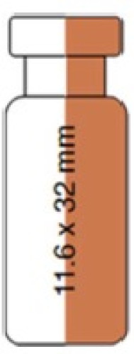 2ml, 11mm Crimp Neck, Wide Mouth Vial, 100 pieces/pack - China