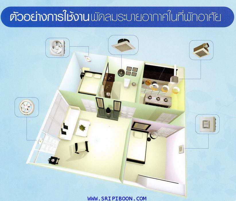 พัดลมระบายอากาศ รุ่น EX-20SH7T MITSUBISHI มิตซูบิชิ ใบพัด 8 นิ้ว