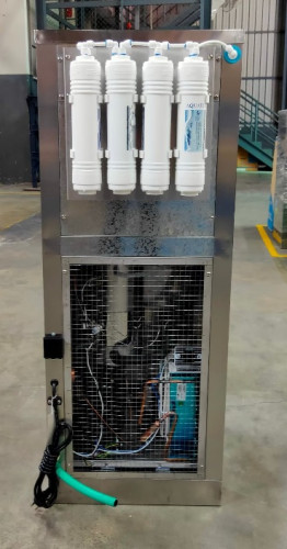 ตู้ทำน้ำเย็นแบบต่อท่อประปา MAXCOOL MC-4L แม็คคูล 2 หัวก๊อก พร้อมเครื่องกรองน้ำในตัว