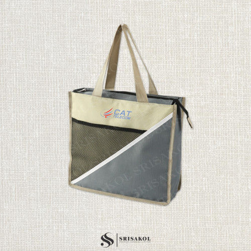 กระเป๋าช้อปปิ้ง ผ้า 600D โลโก้ประกันสังคม รหัส A2234-2B