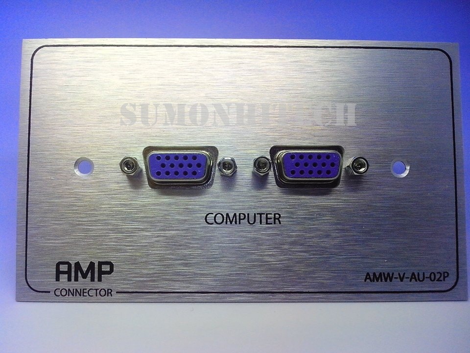 AMP- Outlet Plate VGA 2 Port