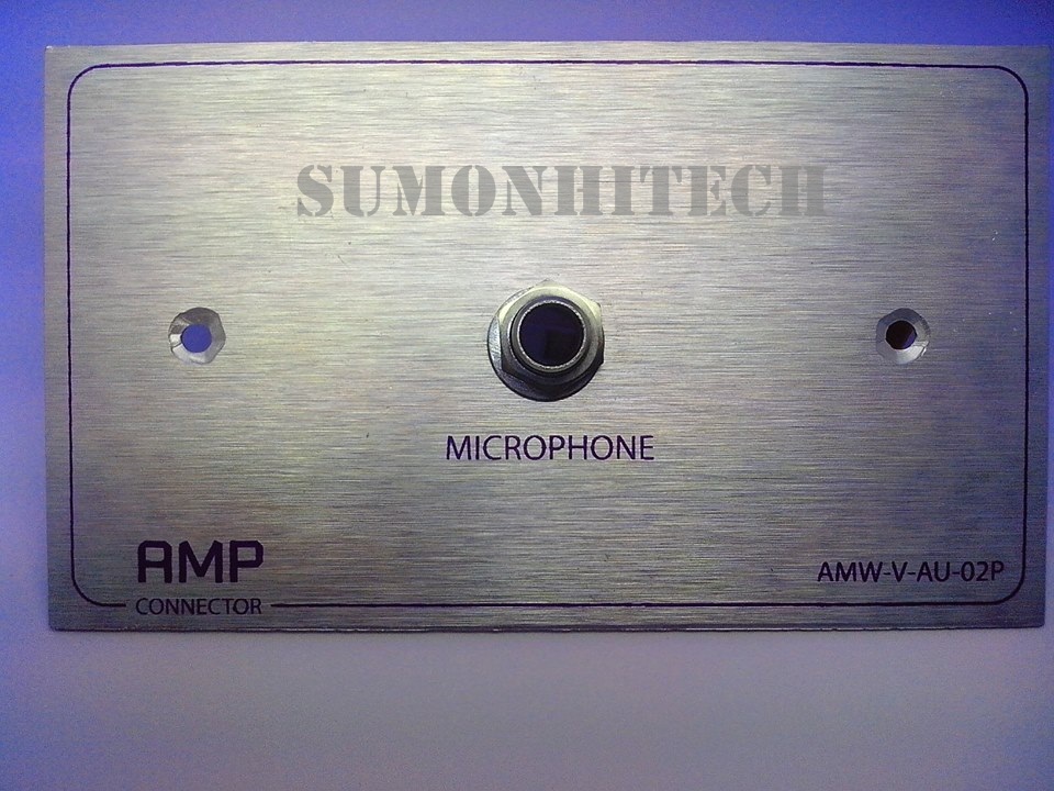 AMP-Outlet Plate Microphone 1 port
