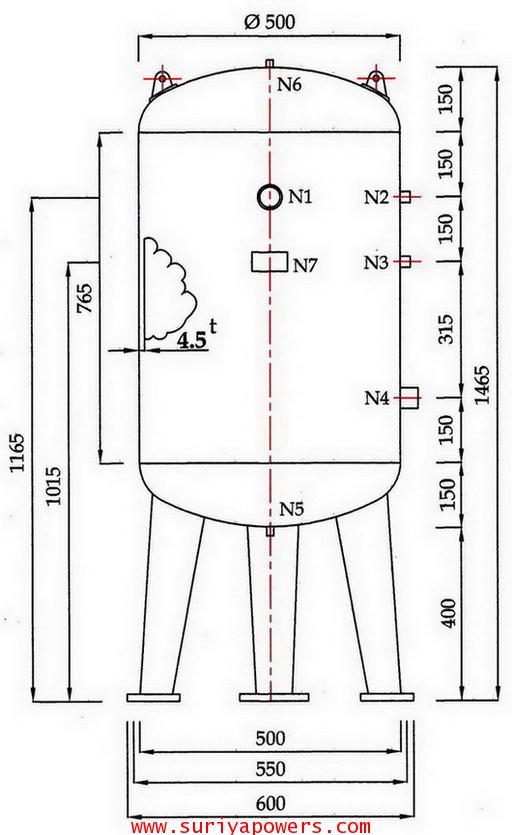AIRTANK-200L ถังเก็บลม ขนาด200 ลิตร
