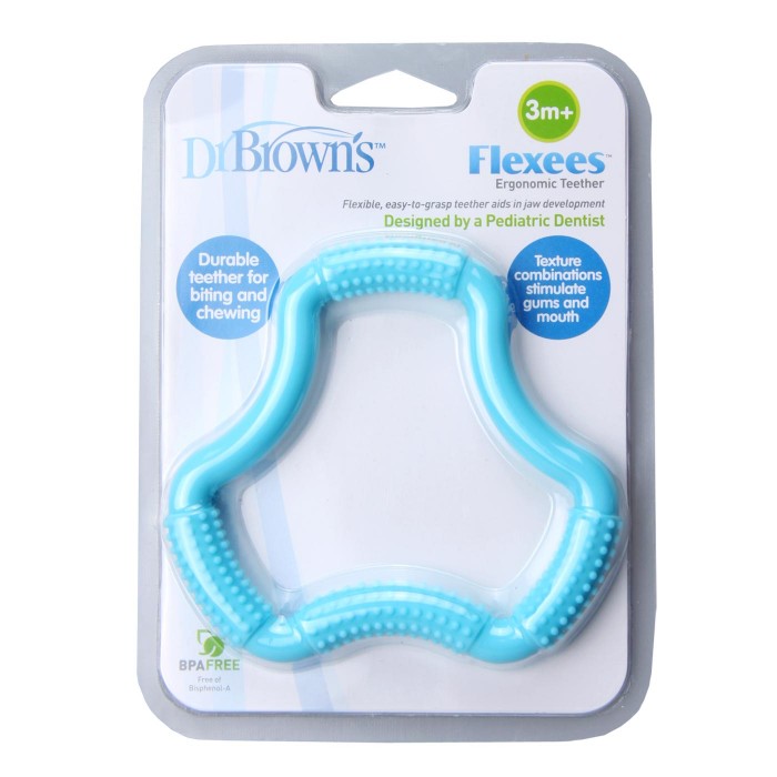Dr.Brown\'s : DRBTE102 ยางกัด A Shaped Teether quot;Flexeesquot; (Blue)