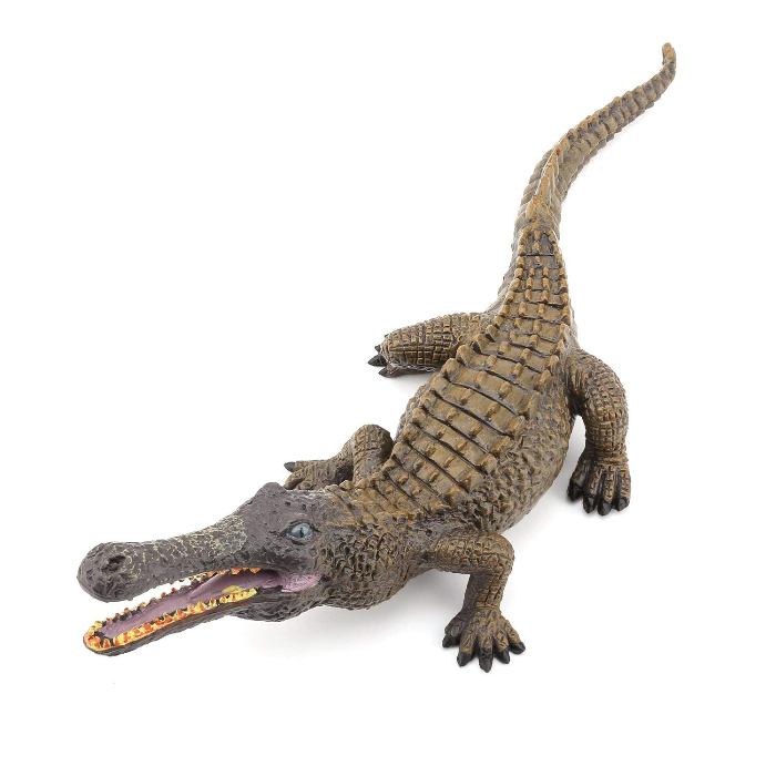 Zooawa : ZAW73631487* โมเดลสัตว์ Wildlife Nile Crocodile Figure Model Toy
