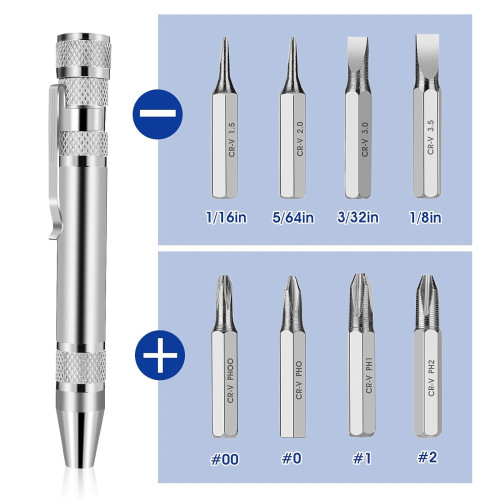 SWATOM : SWTLT-TOOL03* ชุดปากกาไขควงขนาดเล็ก 8-in-1 Mini Screwdriver Set
