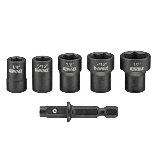 DEWALT : DWTDWADND5* ชุดลูกบล็อก Nut Driver Set Detachable, 5pc.