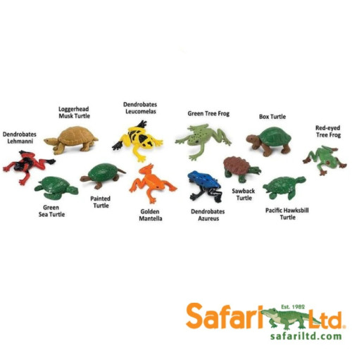 Safari Ltd. : SFR694804* โมเดลFrogs And Turtles (Model)