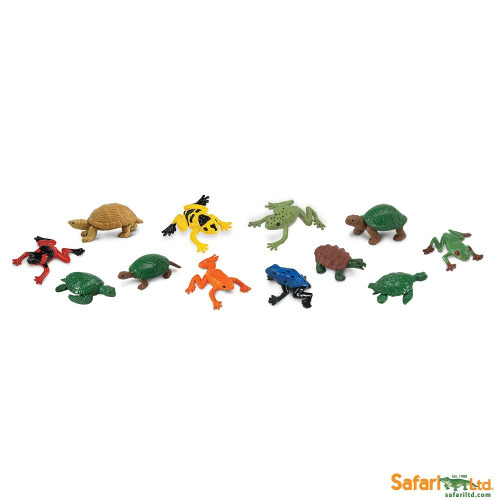 Safari Ltd. : SFR760404* โมเดลแพ็คถุง Frogs & Turtles