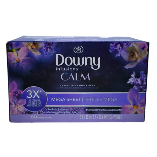 Downy : DWNMS-LNV-60* แผ่นอบผ้า แผ่นหอมปรับผ้านุ่ม CALM Fabric Softener ...