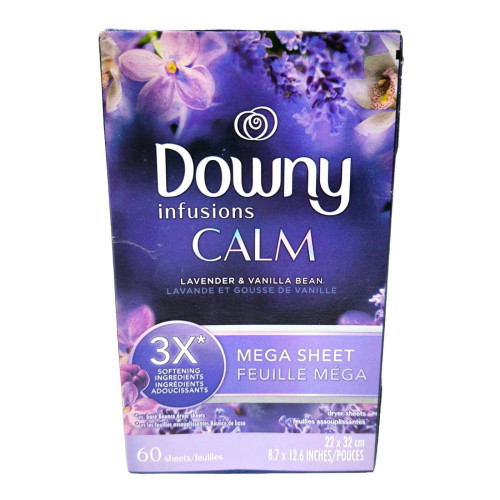 Downy : DWNMS-LNV-60* แผ่นอบผ้า แผ่นหอมปรับผ้านุ่ม CALM Fabric Softener ...