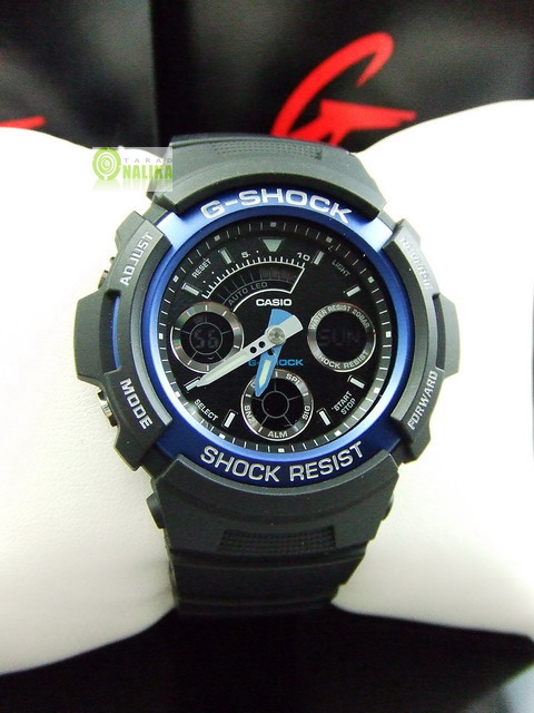 นาฬิกา CASIO G-shock 2 ระบบ AW-591-2ADR blackblue