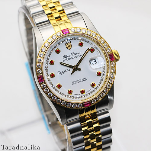 นาฬิกา Olym pianus Gent Crystal Shapphire 89322-616 สองกษัตริย์