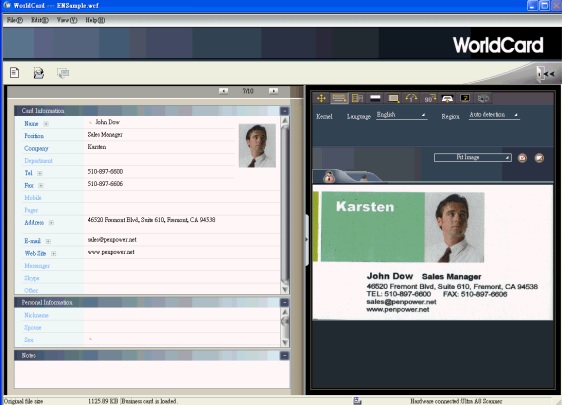 เครื่องสแกนนามบัตร PenPower รุ่น WorldCard Pro