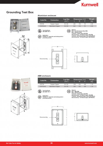 KUMWELL GYPTB-AC PVC Test Box Diamension 200x150x100 mm, Aluminium To ...